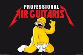 Plakát - Simpsons air guitarist