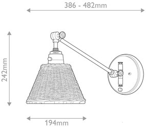 Hinkley HK-ARTI-1W-BK-NR-Bodové nástěn. svítidlo ARTI 1xE27/60W/230V černá/hnědá