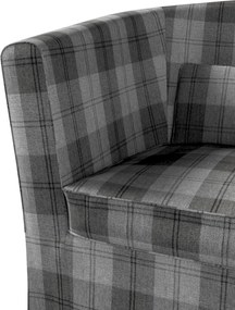 Potah na křeslo IKEA Ektorp Tullsta barva šedá látka pletený vzor, vzorované