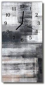 Skleněné hodiny vertikální Malované nástěnné stříbro