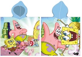 Carbotex Dětské pončo Sponge Bob a Patrick, 55 x 110 cm