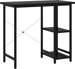 PC stůl černý 80 x 40 x 72 cm MDF a kov 20554