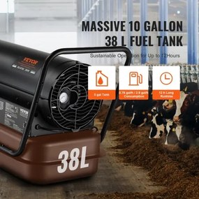 29,31 kW Petrolejový/Dieselový torpédový torpédový ohřívač prostoru s termostatem