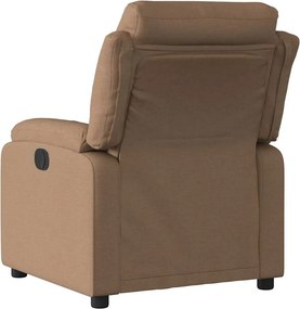 Elektrické polohovací křeslo hnědé textil 3204960