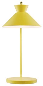 Stolní lampa Dial z kovu, žlutá