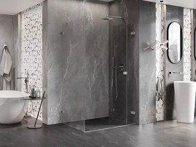 Mexen Lunar-F, skopný sprchový kout pravý 95 x 90 cm, 8mm čiré sklo, ocelový profil, 836-095-090-97-00-P