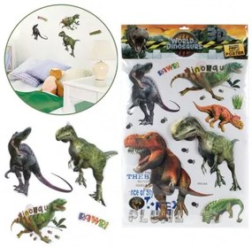 Samolepky na zeď dinosaurus XXL 3D v sáčku 38x63cm