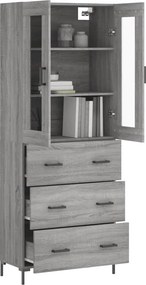 Skříň highboard šedá sonoma 69,5 x 34 x 180 cm kompozitní dřevo 3198407