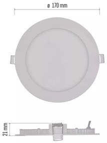 Emos lighting LED zápustný panel NEXXO ø17cm, 12,5W, kulatý, bílý Barva: Bílá, Chromatičnost: 4000K