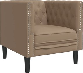 3dílná sedací souprava Chesterfield cappuccino umělá kůže 3209272