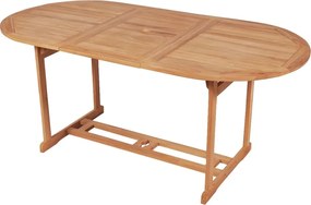 vidaXL Zahradní stůl 180 x 90 x 75 cm masivní teakové dřevo [43030]