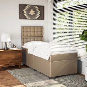 Box spring postel s matrací cappuccino 90x200 cm umělá kůže 3290707