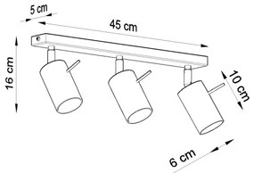 Brilagi -  LED Bodové svítidlo ASMUS 3xGU10/7W/230V černá
