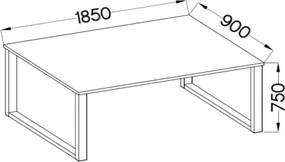 Casarredo - Komfort nábytek Jídelní stůl PILGRIM 185x90, artisan/černý kov