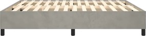 Rám postele s boxspringem světle šedý 200 x 200 cm samet 3121138
