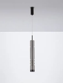LED černo-šedý designový lustr Bento