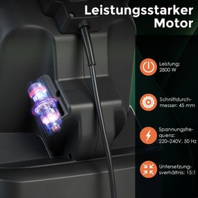 Costway 2800 W elektrický drtič s 50 L sběrná nádoba štěpkovač elektrický