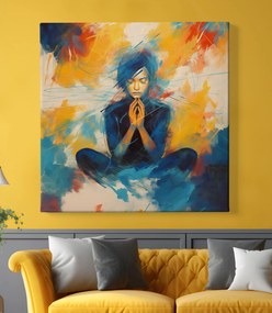 Obraz na plátně - Meditace, abstrakce, žena, víra v zítřek FeelHappy.cz Velikost obrazu: 60 x 60 cm