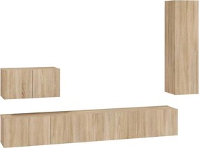 4dílný set TV skříněk dub sonoma kompozitní dřevo 3114328