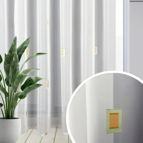 Voálová záclona s geometrickým designem metraž - Ervi 1160-1