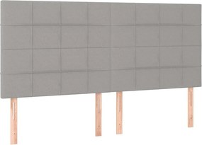 Box spring postel s matrací světle šedá 160 x 200 cm textil 3132001