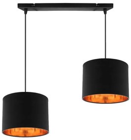Černo-měděný závěsný lustr Candida pro žárovku 2x E27  - Candellux