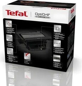 Tefal OptiGrill GC7P0810 černá / Kontaktní gril / 2000 W / displej