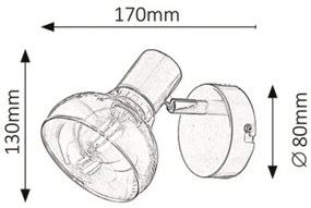 Rabalux 5546 - Nástěnné svítidlo HOLLY 1xE14/40W/230V zlatá