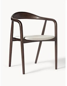 Dřevěná židle's područkami a čalouněným sedákem Angelina