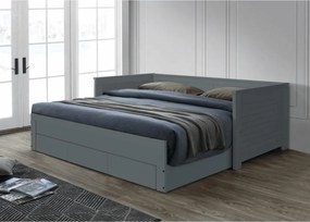 Rozkládací postel 90/180x200, šedá, GORETA Kondela 0000252394