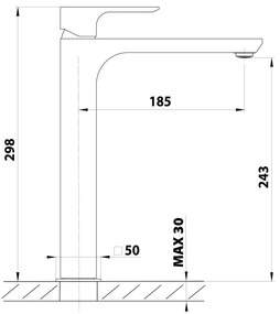 Stojánková umyvadlová baterie ve zlaté barvě Spy – Sapho