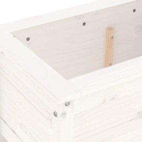 Zahradní truhlík bílý 82,5 x 40 x 39 cm masivní borové dřevo,  825255