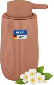 Hnědý plastový dávkovač mýdla 400 ml Fablo – Wenko