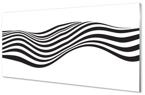 Obraz na skle Zebra pruhy vlna 125x50 cm