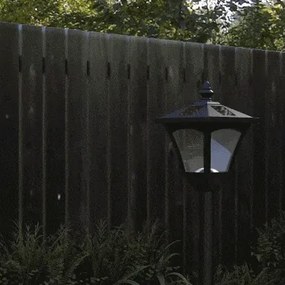 Outsunny Solární lucerna Zahradní lucerna Cestovní světlo s LED 10 lumenů Černá 15 x 120cm
