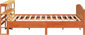 Postel bez matrace voskově hnědá 200 x 200 cm masivní borovice 3306215