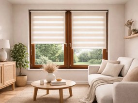 ZEBRA-SHOP Roleta DEN A NOC / MINI / PREMIUM / krémová / BH 12 Barva mechanizmu: bílá, Výška: 220, Šířka: 57