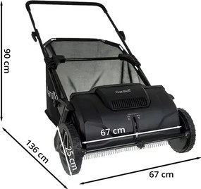 Ruční sběrač listí a trávy 100 l – nastavitelný, otočný mechanismus
