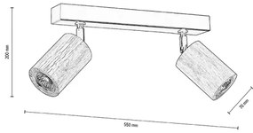 Spot-Light 3912174 - LED Stropní bodové svítidlo MATTI 2xGU10/5W/230V dub