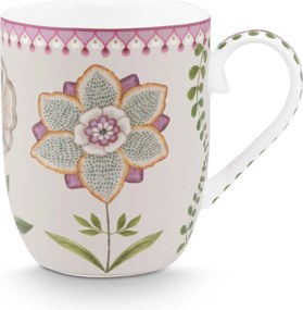 Pip Studio Lily &amp; Lotus sada 2 hrnků 180ml, lila (sada 2 hrnků v dárkovém balení)