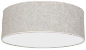 Stropní svítidlo Lino Round, 1x lněné stínítko, (bílé plexisklo), (fi 50cm)