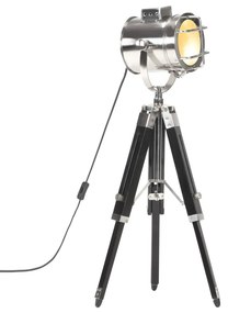 Stojací lampa na stativu černá masivní mangovníkové dřevo 69 cm 286108