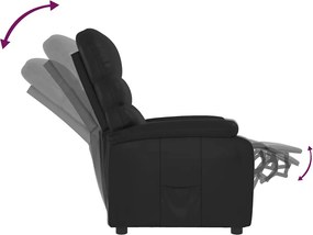 Polohovací křeslo černé umělá kůže 289682