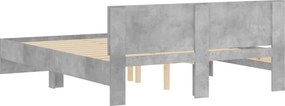 vidaXL Rám postele s čelem 140 x 190 cm [3207497] Barva: Betonová šedá
