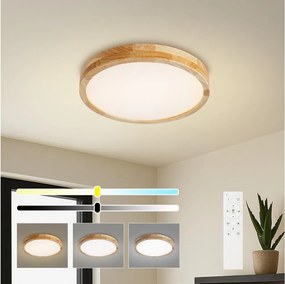 Brilagi - LED Stmív. svítidlo WOODLINE LED/48W/230V 3000-6000K dub pr. 40 cm +DO