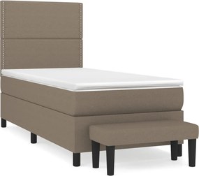 Box spring postel s matrací taupe 90x190 cm textil 3136481