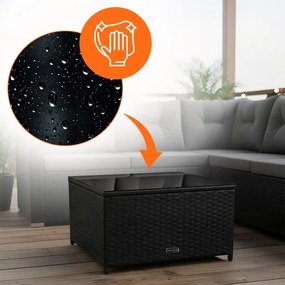 Velaco Ratanový zahradní nábytek Salto, 5 osob, černý
