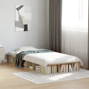 vidaXL Rám postele 100 x 200 cm kompozitní dřevo [3280512] Barva: kouřový dub