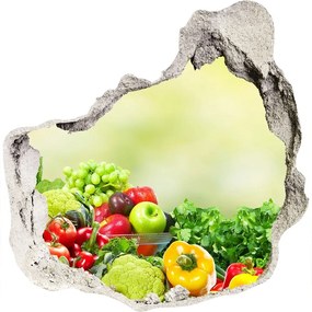Wallmuralia Samolepící nálepka Ovoce a zelenina 75x75 cm