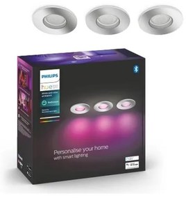 Philips-SADA 3xLED RGB Stmívatelné koupelnové svítidlo Hue 1xGU10/5,7W/230V IP44